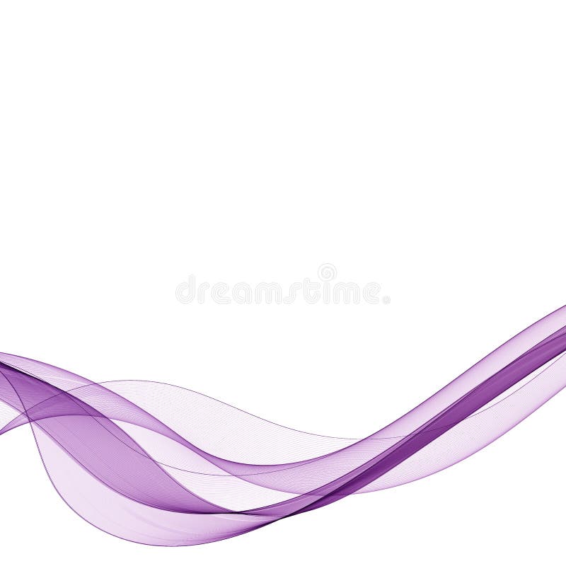 Purple Wavy Smooth Lines. Vector Abstract Background. Wave As a Design ...