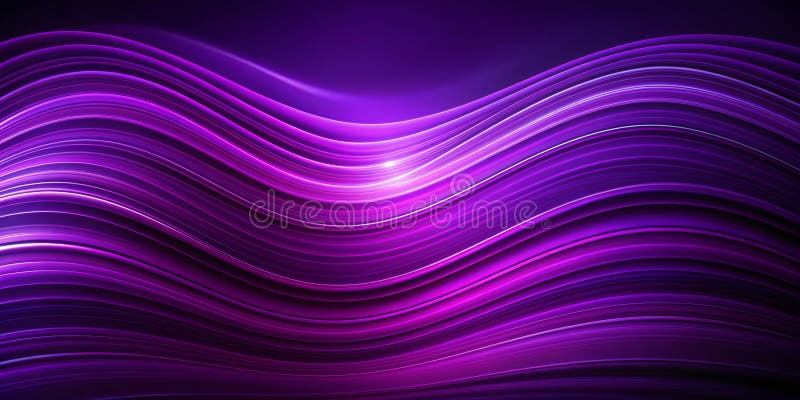 Purple Abstract Waves a Digital Composition of Curving Lines and ...