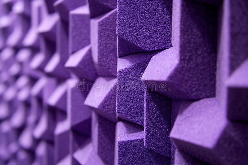 Purple Acoustic Foam Panel Texture Stock Illustration - Illustration of ...