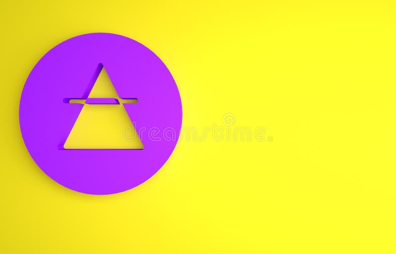 Purple Air Element of the Symbol Alchemy Icon Isolated on Yellow ...