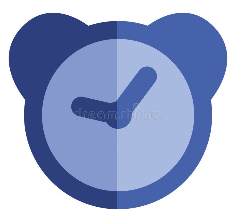 Purple alarm clock, icon stock vector. Illustration of design - 261068428