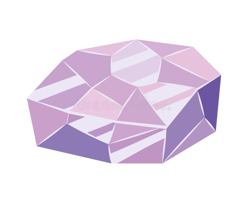 Purple amethyst icon stock vector. Illustration of prism - 217894717