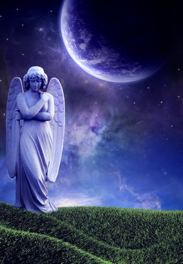 Purple Angel stock illustration. Illustration of angels - 16152834