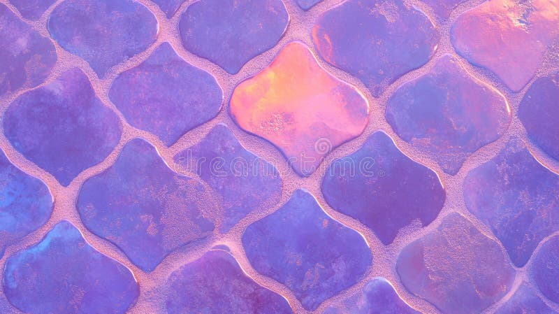 Purple Arabesque Tile Pattern with Light Grout for Interior Design ...