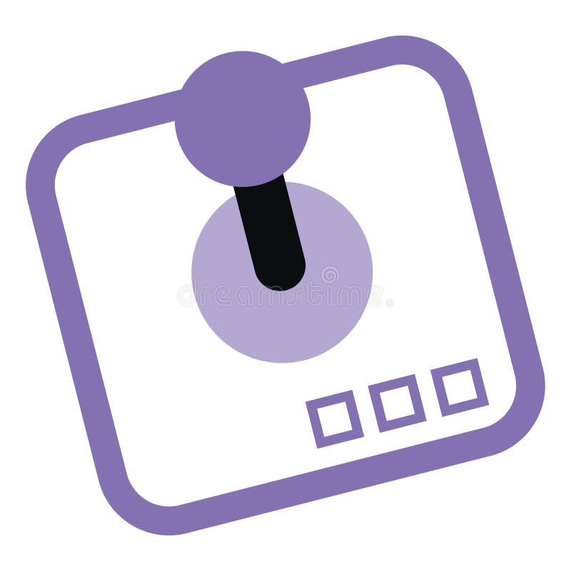 Purple Arcade Joystick Icon. Vector Stock Illustration - Illustration ...