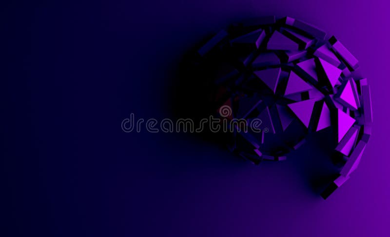 Purple Architectural Background. Modern Concrete Arched Composition in ...