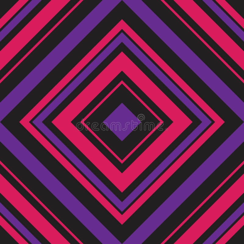 Purple Argyle Diagonal Stripes Seamless Pattern Background Stock Vector