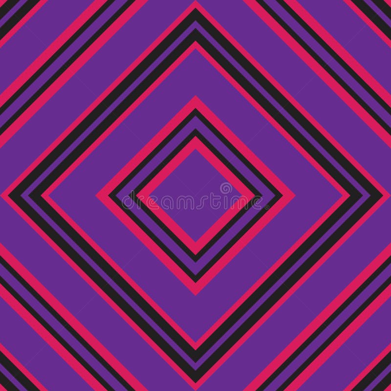 Purple Argyle Diagonal Stripes Seamless Pattern Background Stock Vector