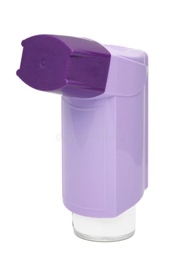 Purple asthma Inhaler stock image. Image of nebulizer - 8449999