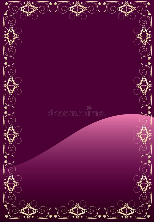 Purple Gold Border Swirl Stock Illustrations – 1,668 Purple Gold Border ...