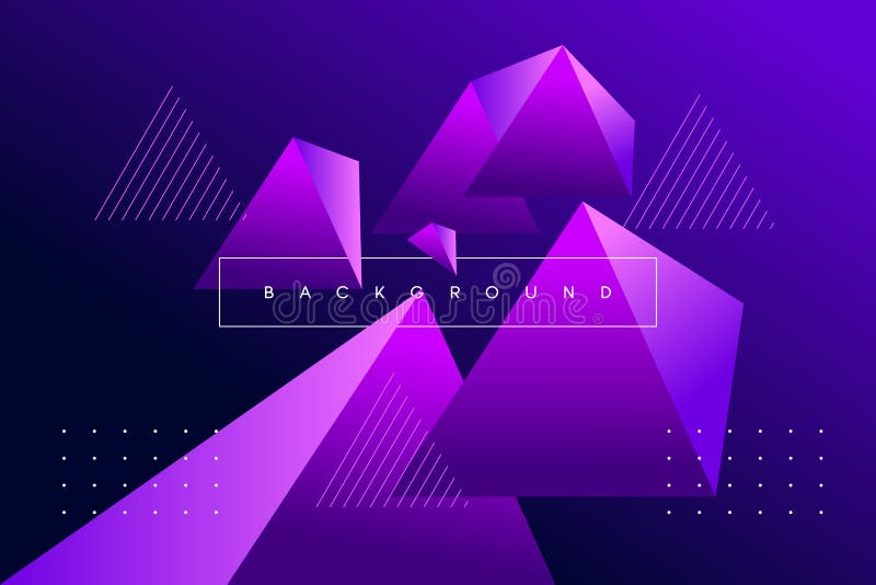 Purple Abstract Background Triangle Style Stock Vector - Illustration ...