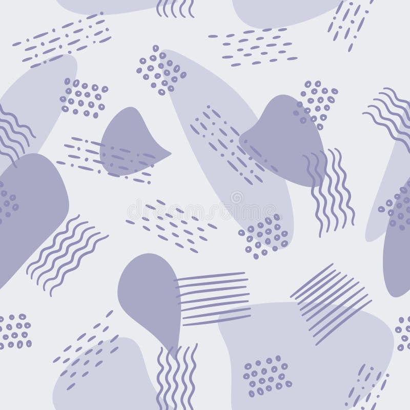 Purple Background from Drawn Spots, Stripes and Dots. Abstract Backdrop ...