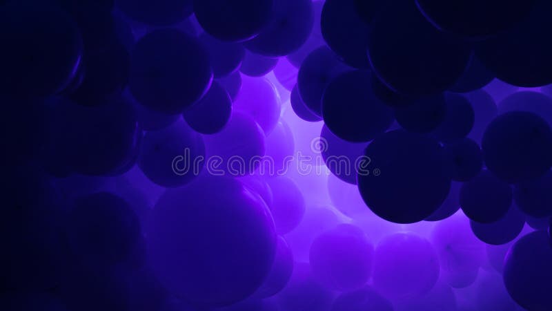 Purple Background with Flying Balloons - Clean Design, 3d Abstract ...
