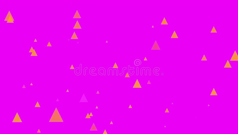 Purple Background with Gold Triangles Flying Towards the Camera. Stock ...