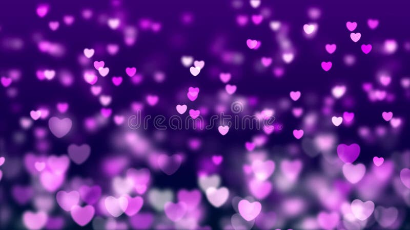 Purple Background With Hearts Background About Love Stock Video