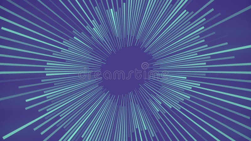 Background with Blue Circle of Lines in the Center. 3d Render Loop ...