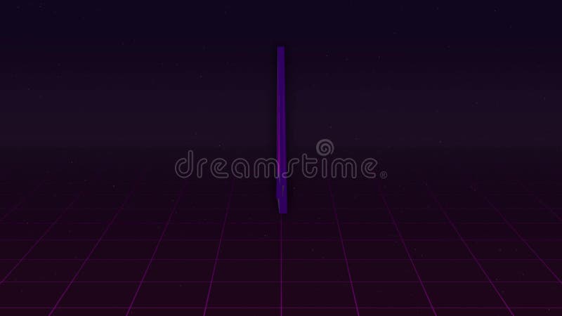 Purple Background with Moving Grid and Rotating Contours of Triangles ...