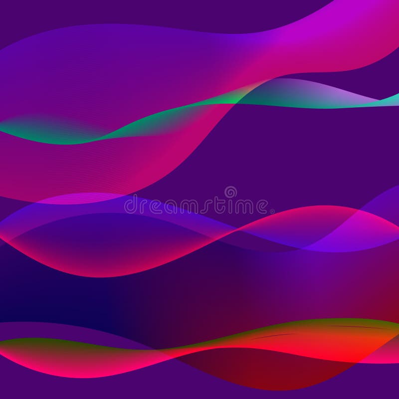 Purple Background with Ribbons Stock Vector - Illustration of light ...