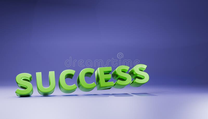 A Purple Background with the Word Success Written in Green. Stock ...