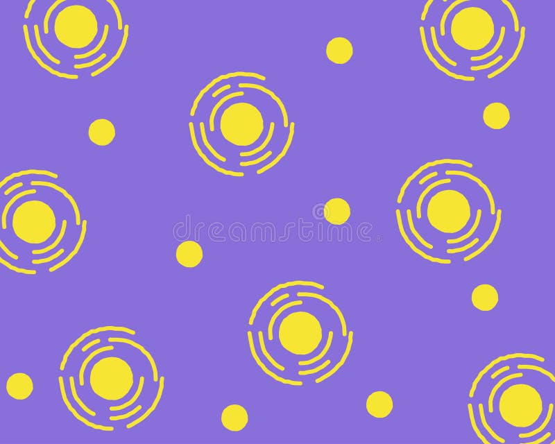 Purple Background with Yellow Circles in the Form of the Sun ...