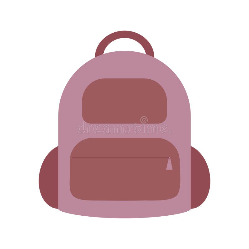 Purple backpack isolated stock vector. Illustration of vector - 212098694