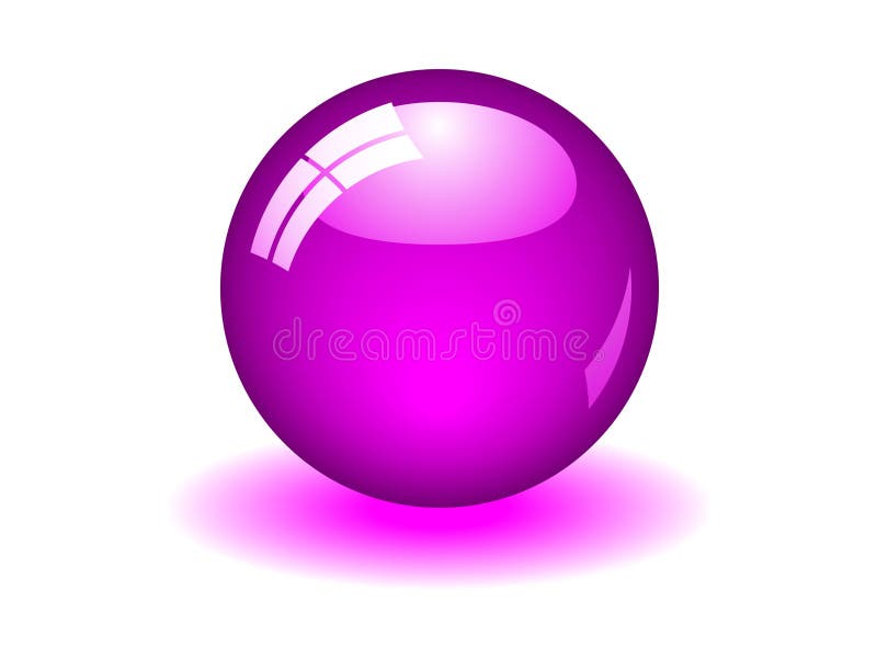 Purple Ball stock vector. Illustration of purple, glass - 10250765