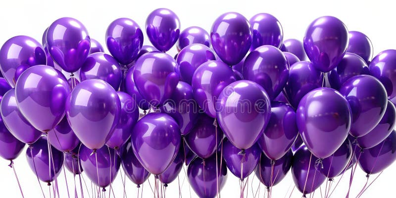 Purple Balloons Cluster, 3D Render, Purple, Celebration, Party ...