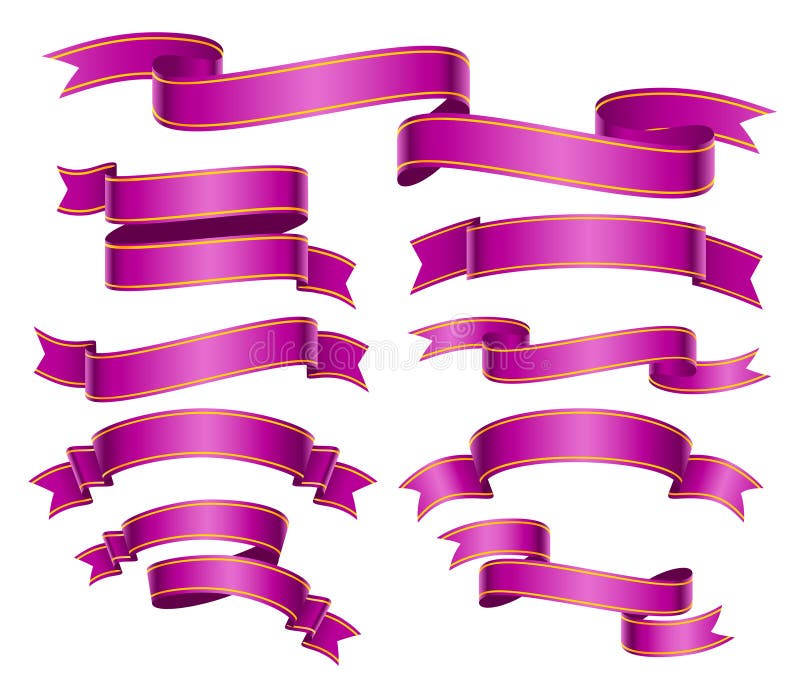 Purple banners set stock vector. Illustration of luxury - 38927708