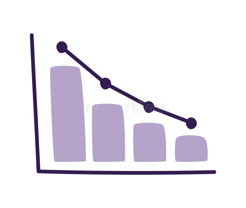 Purple bar graph stock vector. Illustration of report - 233971936
