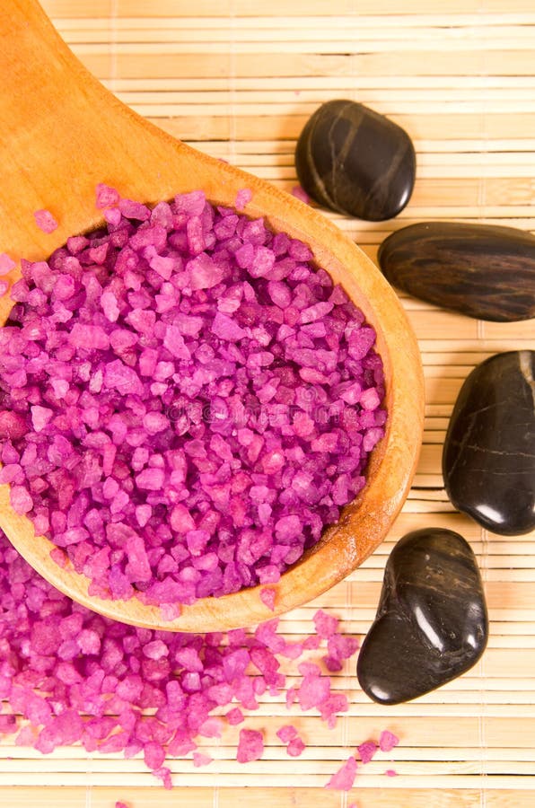 Purple bath salt stock image. Image of salt, crystal - 28187149