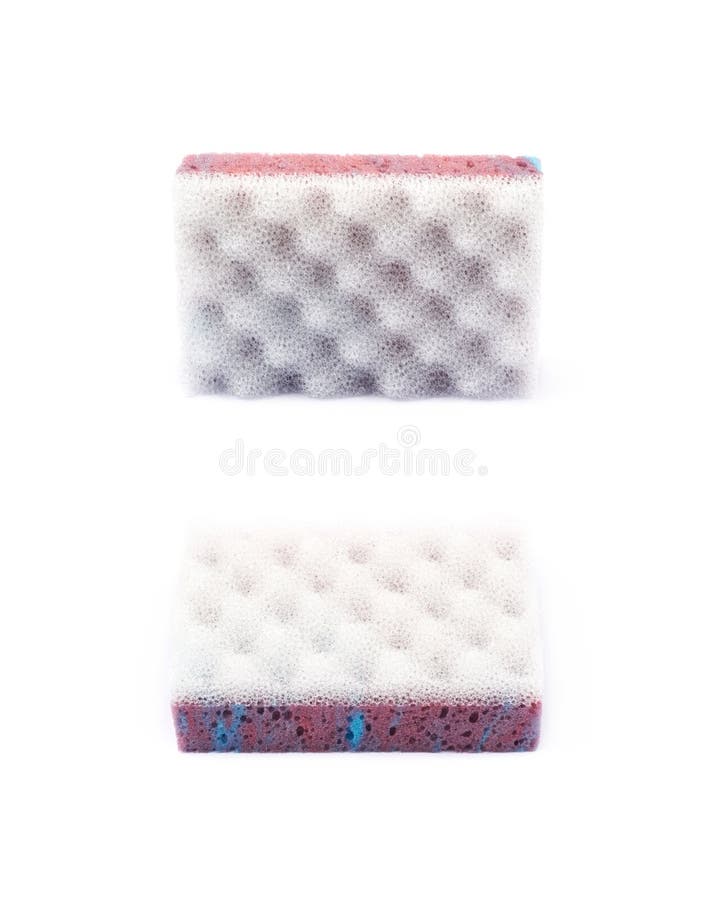 Purple Bathing Sponge Isolated Stock Photo - Image of bath, household ...