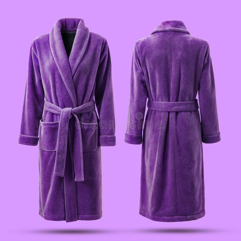 A Beautiful Pair of Purple Bathrobe Stock Illustration - Illustration ...
