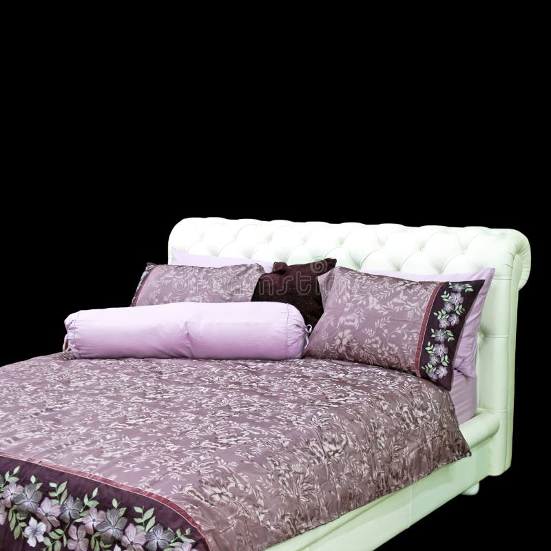 Purple bedding stock photo. Image of modern, leather, bedding - 4073734