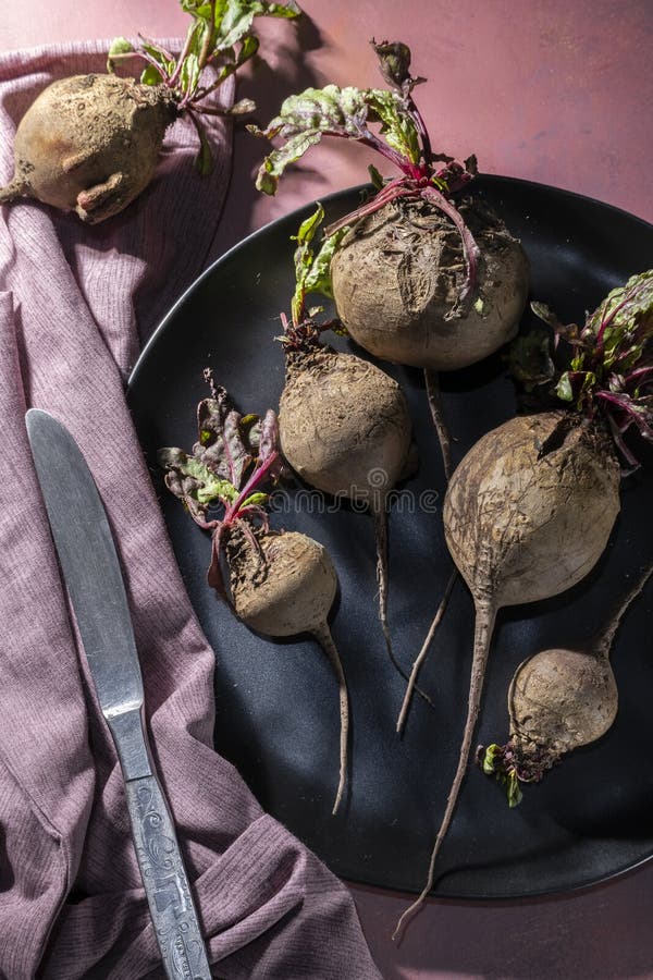 Purple Beetroot at the Table Stock Image - Image of gardening, healthy ...