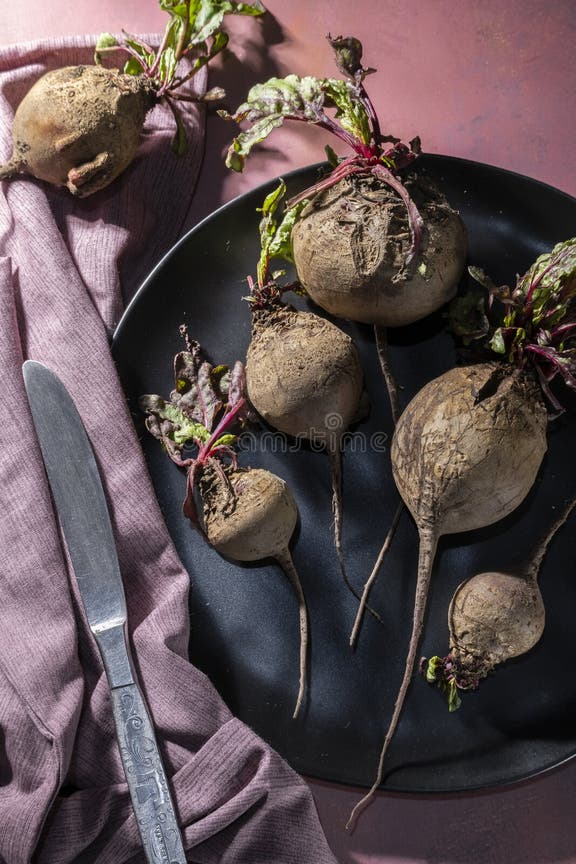 Purple Beetroot at the Table Stock Image - Image of gardening, healthy ...