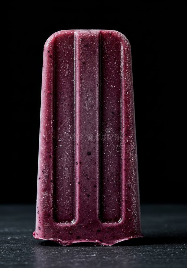 Purple Berry Popsicle on Dark Background Stock Illustration ...