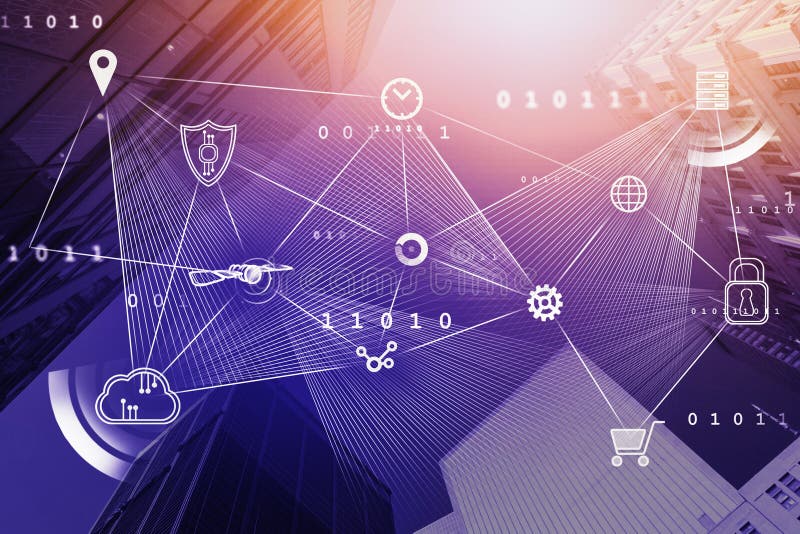 Cloud Computing - Purple Futuristic Design Stock Illustration ...