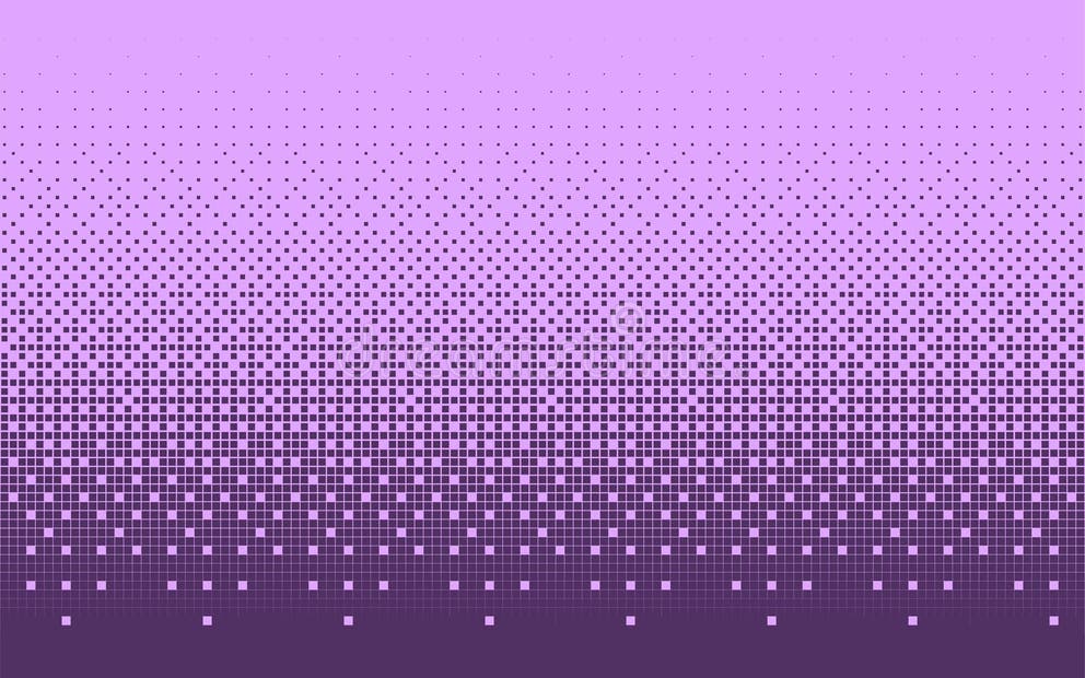 Purple Bitmap Texture, Abstract Pattern Halftone Vector Background, Glitch Screen with Flicker ...