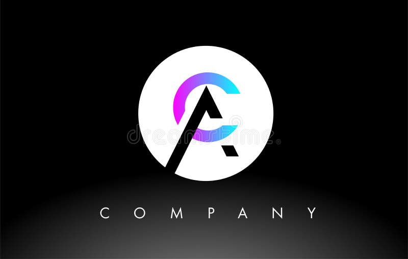 Purple Black Purple Black AC Logo. Letter Design Vector Stock Vector ...