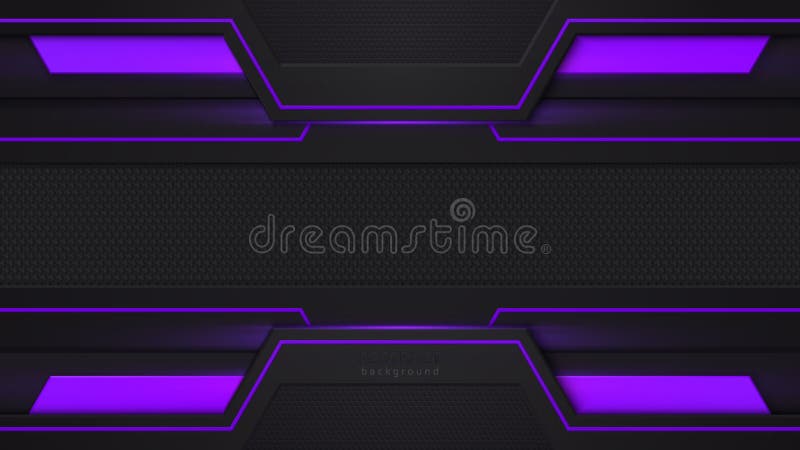 Purple and Black Contrast Abstract Technology Background. Purple ...