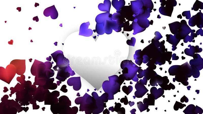 Purple and Black Heart Wallpaper Background Stock Vector - Illustration ...