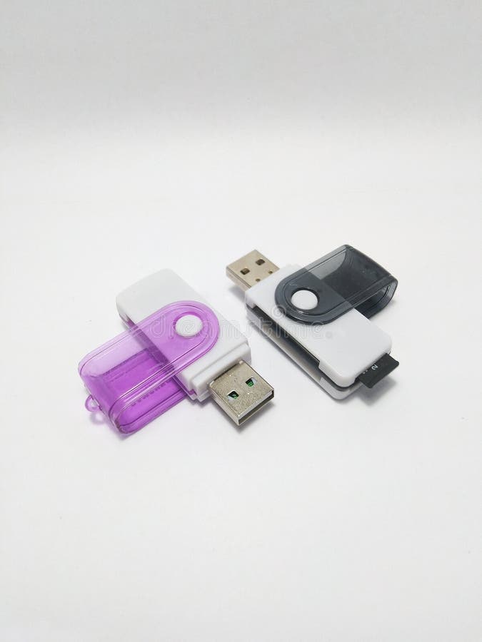 Purple and Black Memory Card Reader Stock Image - Image of memory ...