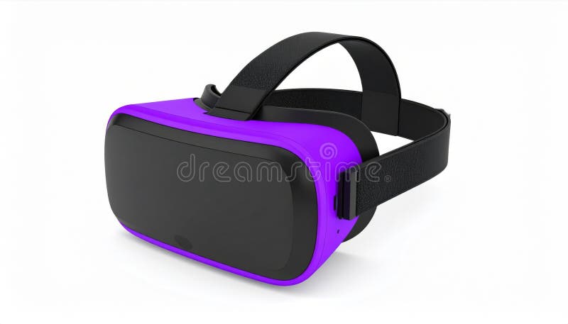 Purple and Black Virtual Reality Headset Stock Illustration ...