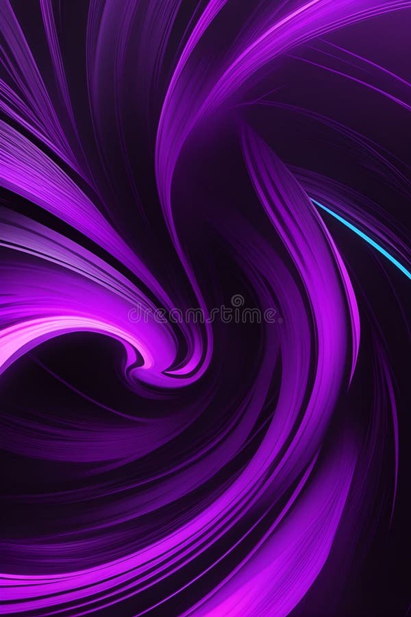 Purple and Black Waves. Vertical Composition Stock Illustration ...