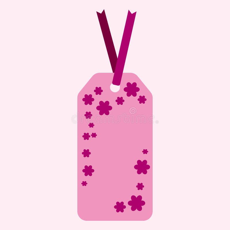 Purple Blank Label, Gift Tag for a Present with Love Decorated. Vector ...