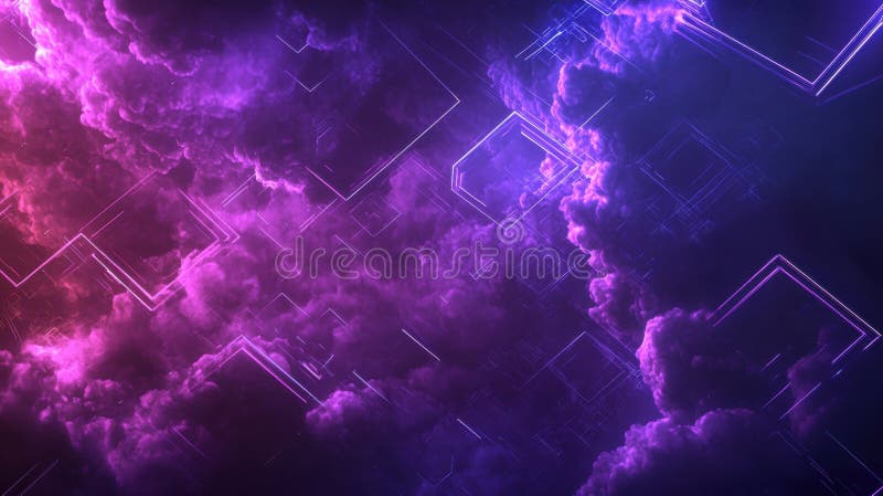 Purple and Blue Abstract Background with Smooth Gradients and Flowing ...