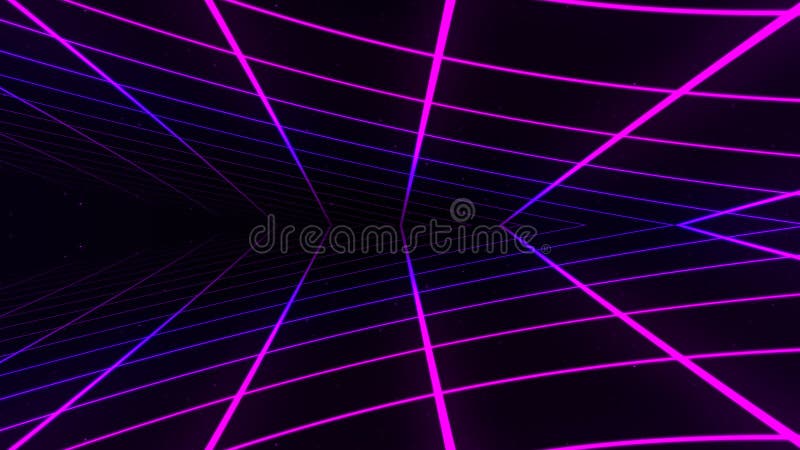 Purple and Blue Abstract Lines Geometric Background. Data Stream ...