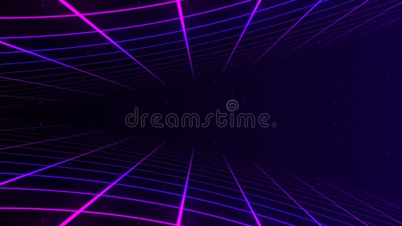Purple and Blue Abstract Lines Geometric Background. Data Stream ...