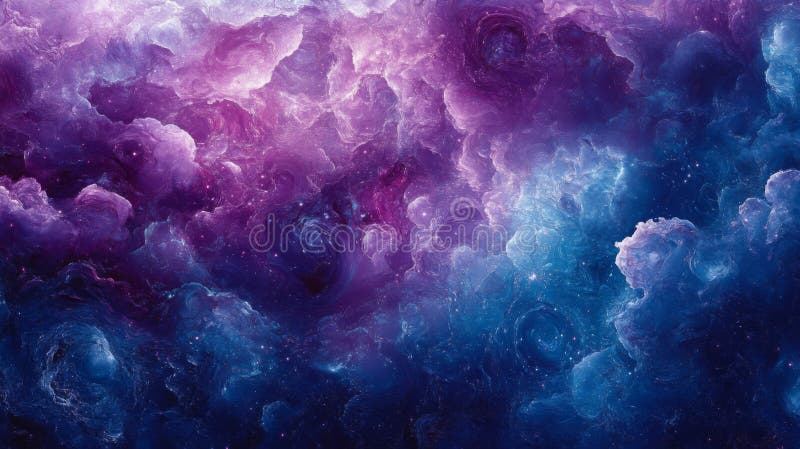 Purple and Blue Cosmic Nebula Space Background Stock Illustration ...