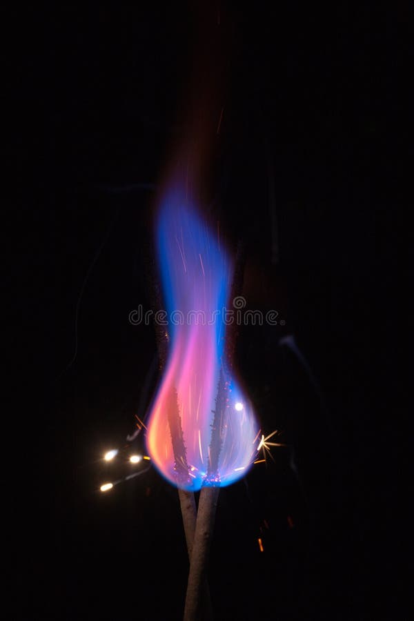 Purple-blue flame stock image. Image of firework, holiday - 27371305